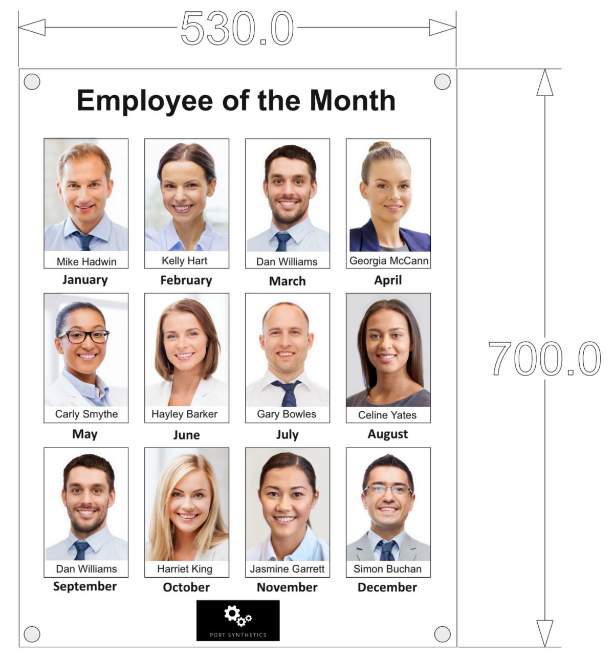 Employee Of The Month Photo Board - Get Acrylic Photo Frames